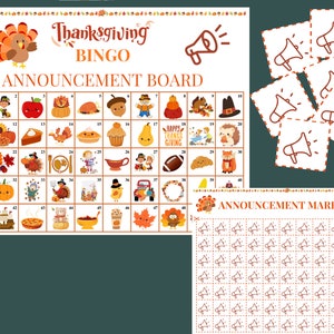 Printable Thanksgiving Bingo, Instant Download Bingo Game, Thanksgiving ...