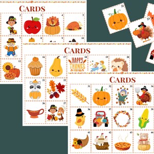 Printable Thanksgiving Bingo, Instant Download Bingo Game, Thanksgiving ...