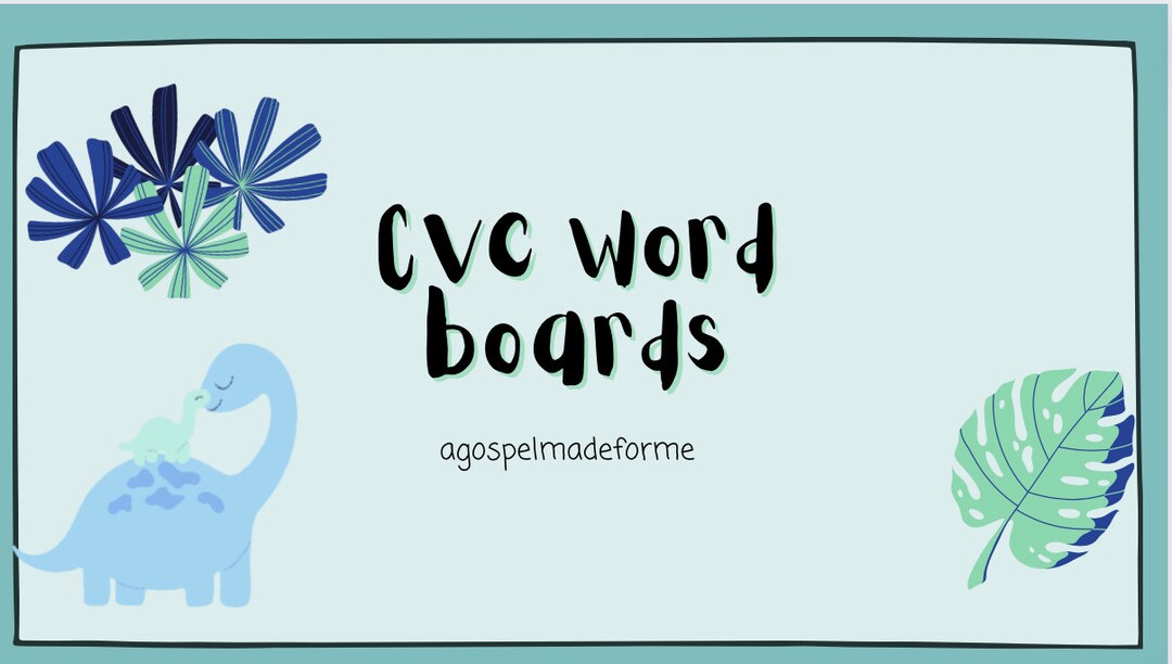 CVC & Consonant Digraph Velcro Boards dinosaur Theme - Etsy