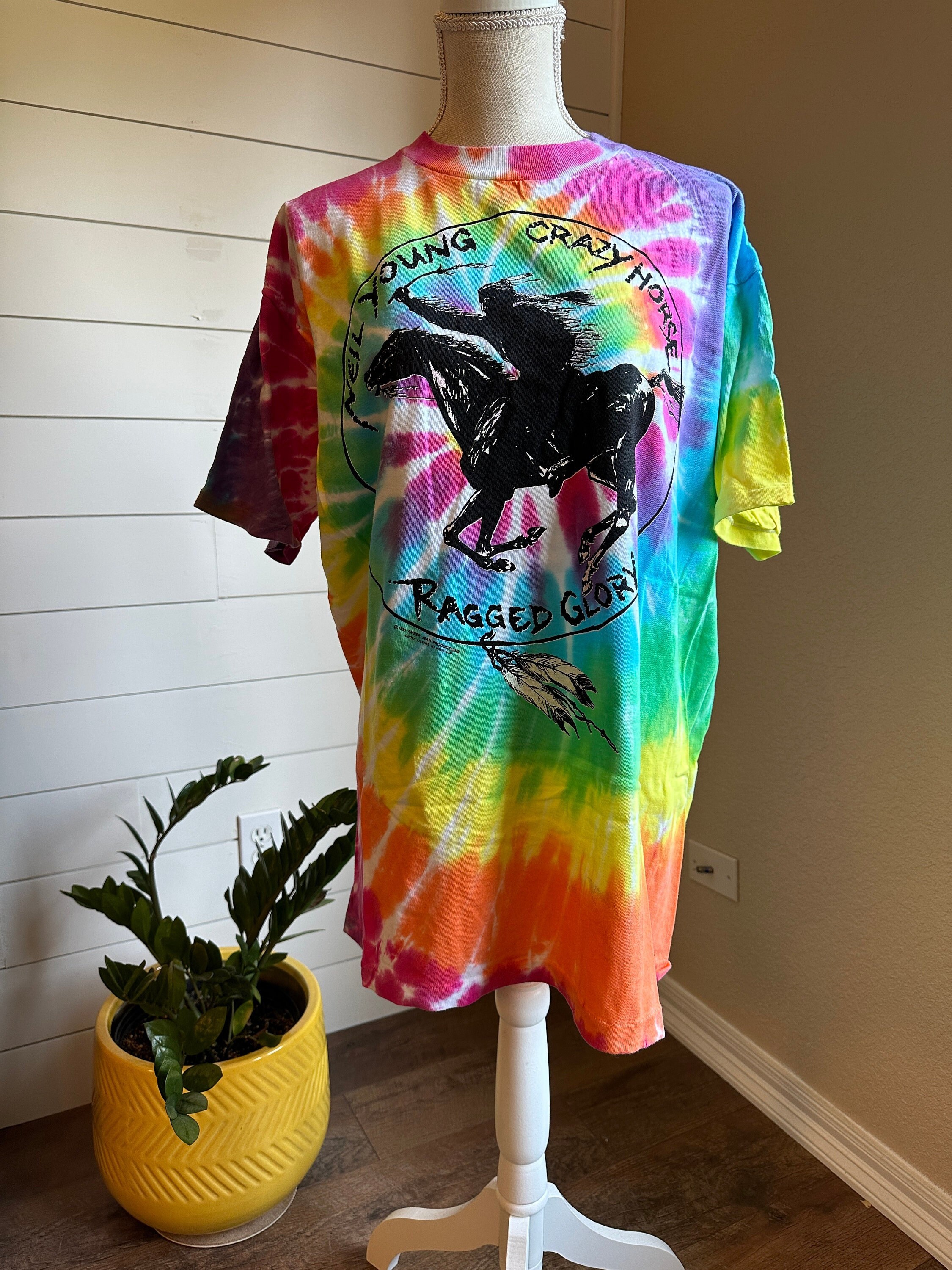 Neil Young Crazy Horse Ragged Glory Tie Dye T-shirt - Etsy