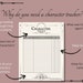 Character Tracker, Aesthetic Writers Template, Character Worksheet - Etsy