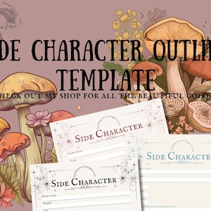 Character Tracker, Aesthetic Writers Template, Character Worksheet - Etsy