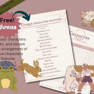 Character Tracker Aesthetic Writers Template Character - Etsy
