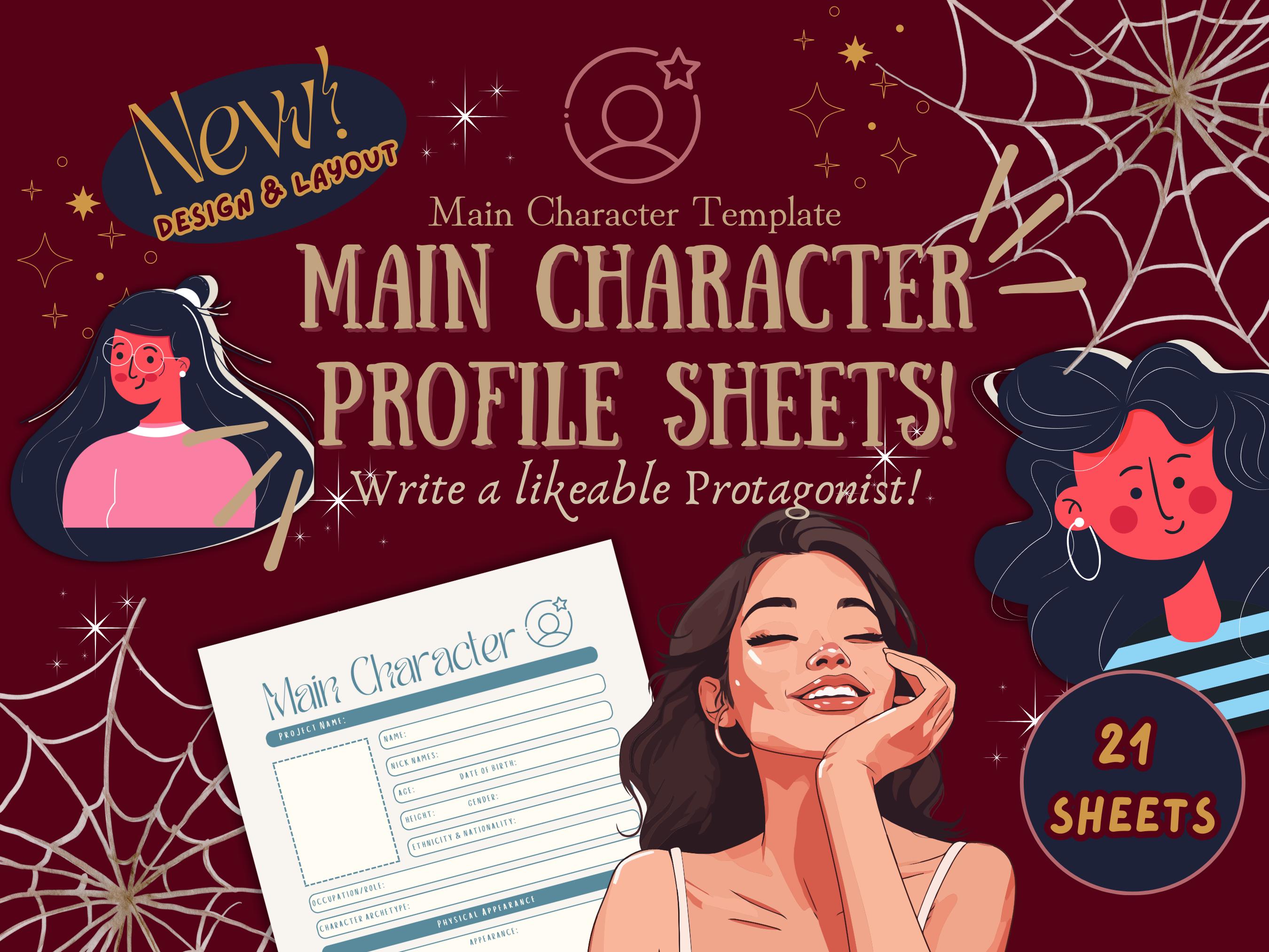 Main Character Worksheets|| Character Workbook, Digital or Printable ...