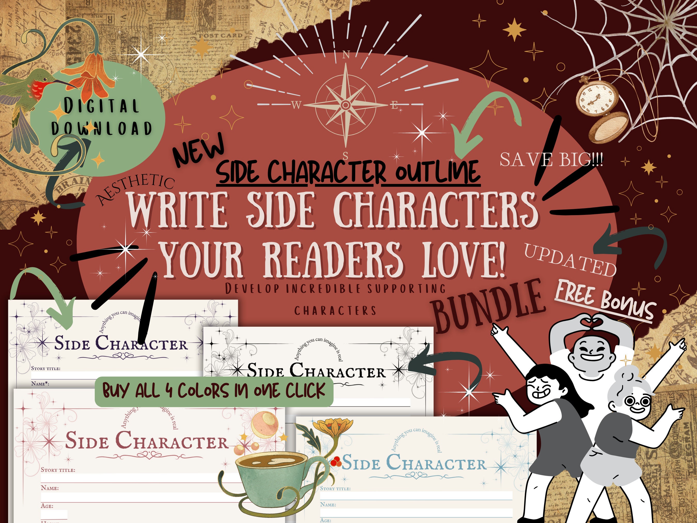 Side Character Outline, Character Profile Template, FREE Notion ...