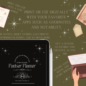 Pantser Planner: Novel Outline Template, Character Profile (PDF) - Etsy
