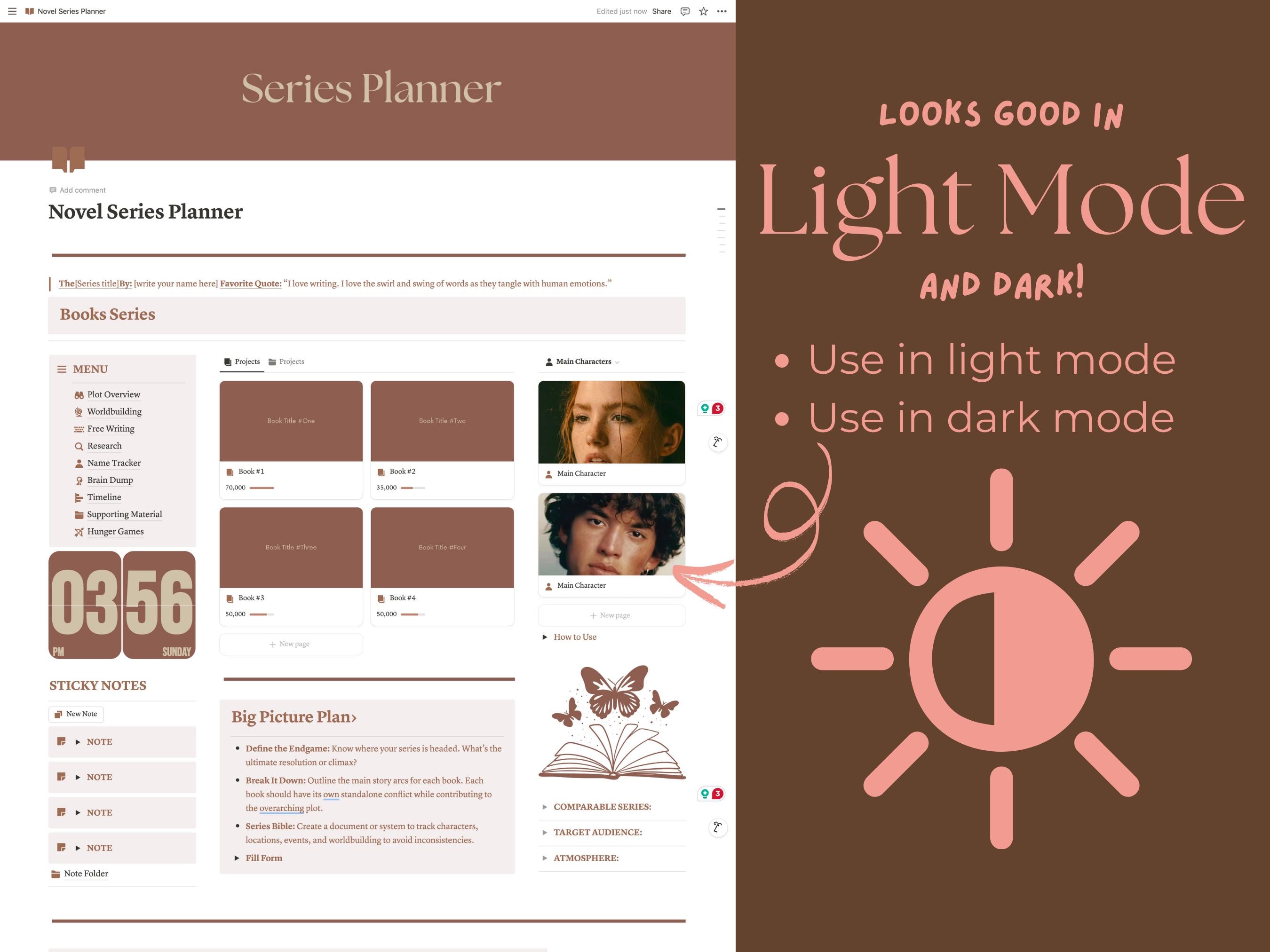 Notion Book Series Planner Template: Novel Writing Project Hub - Etsy