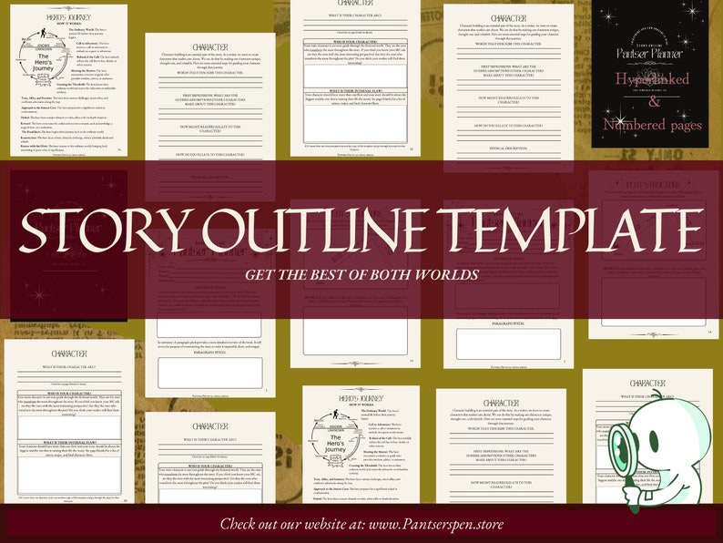 Pantser Planner, Novel Outline Template, Novel Planner, Character ...