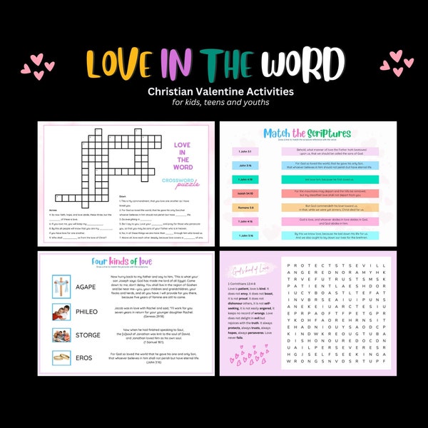 Bible Valentine Games - Etsy