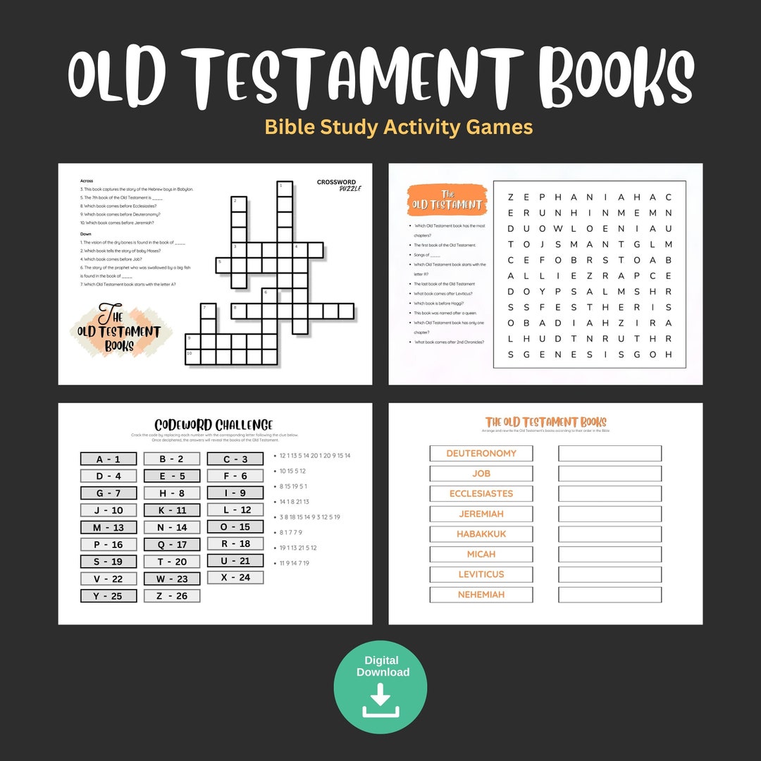 New Testament Books Bible Study Activity for Kids Teens Youth Church ...