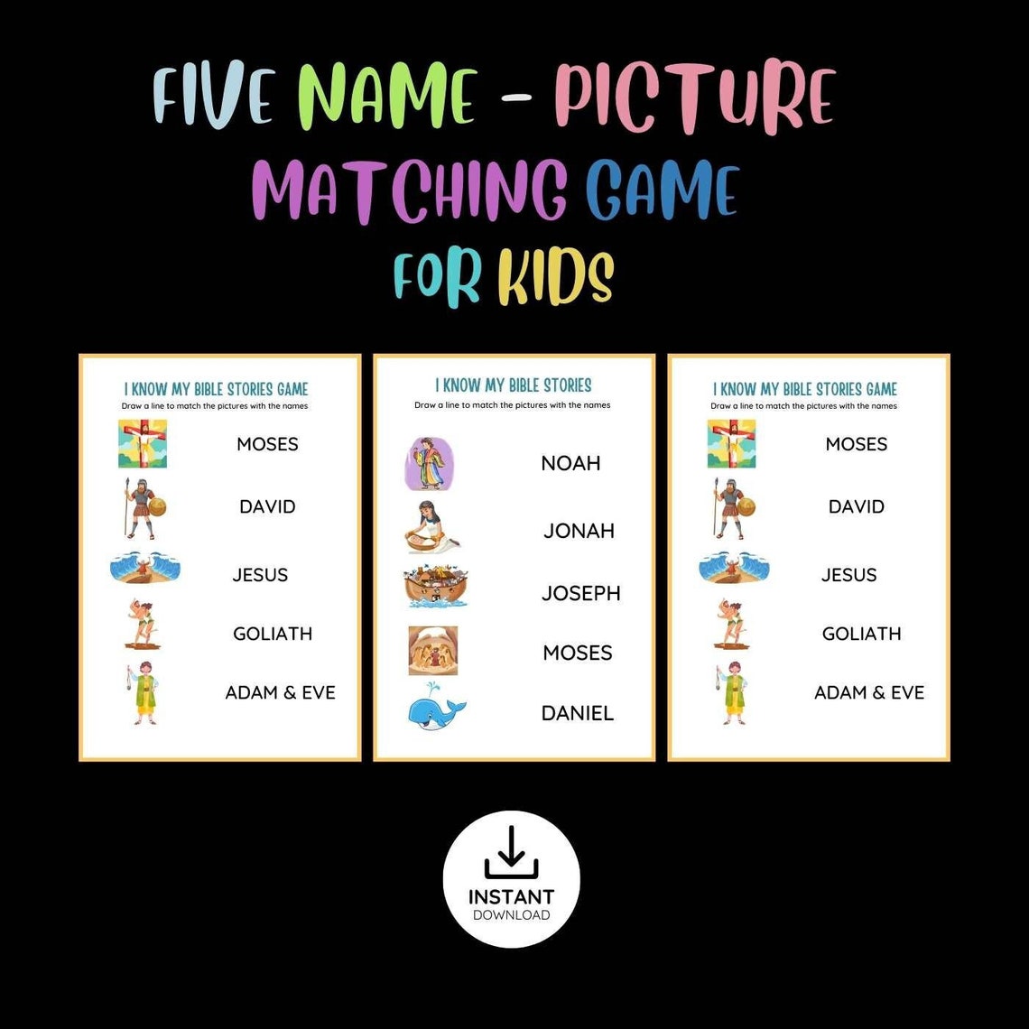 Christian Kids Games, Children Sunday School Lesson Activity, Printable ...