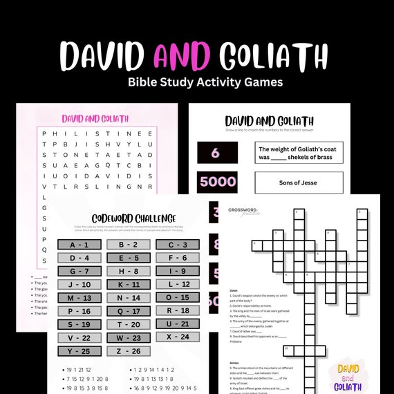 David Word Scramble Printable