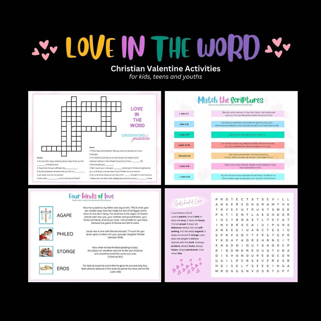 Christian Teen Kids Quiz Games, Children Sunday School Lesson Activity ...