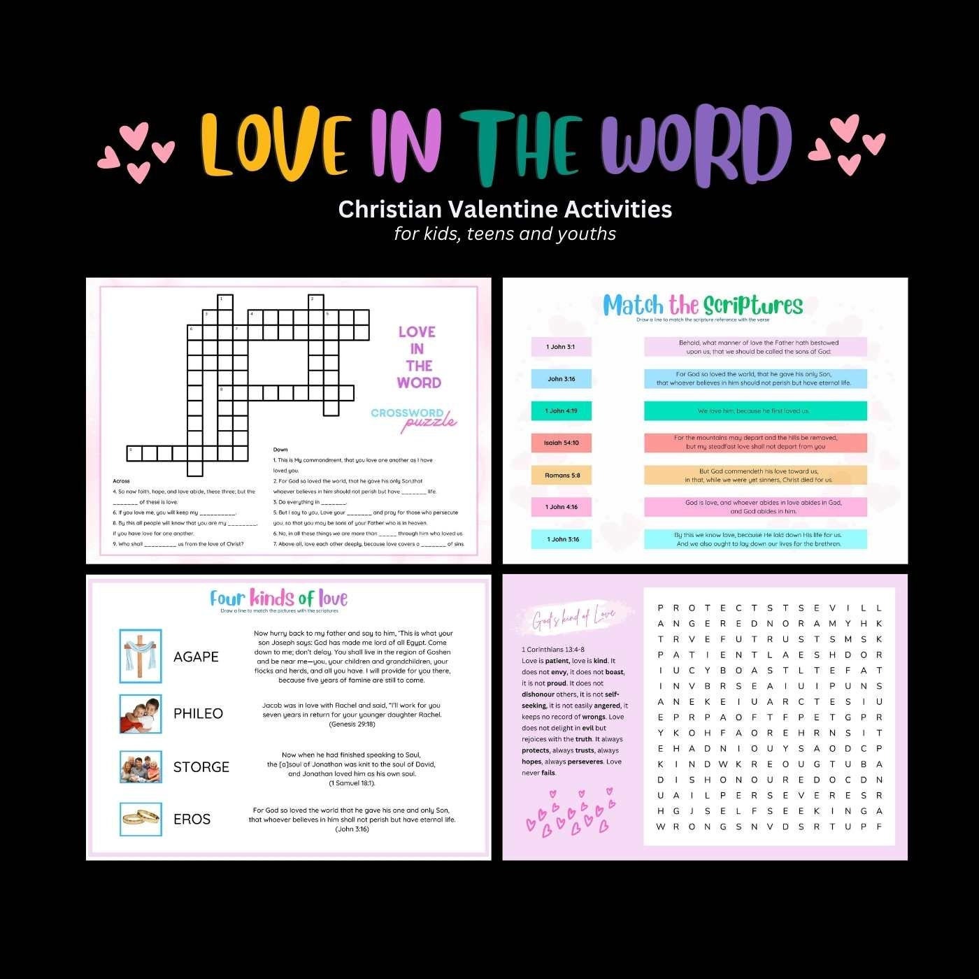 Christian Teen Kids Quiz Games, Children Sunday School Lesson Activity ...