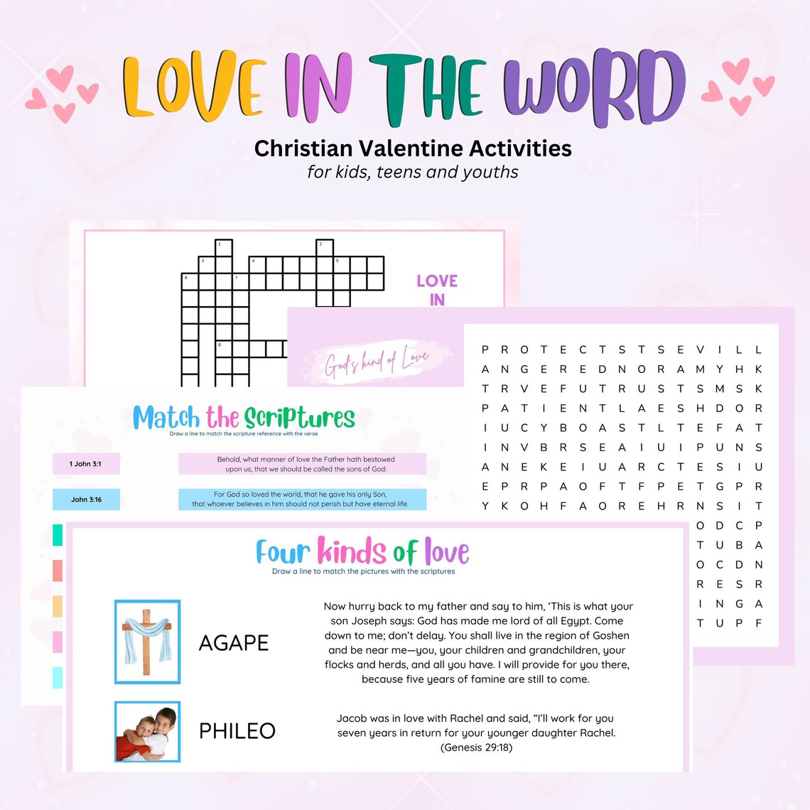 Christian Teen Kids Quiz Games, Children Sunday School Lesson Activity ...