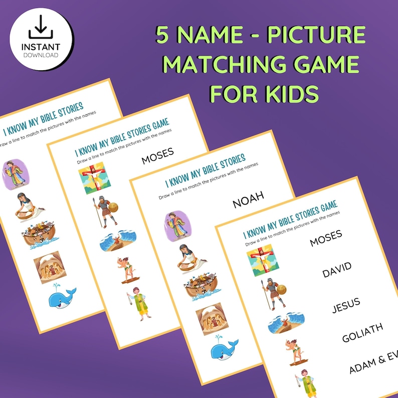Christian Kids Games, Children Sunday School Lesson Activity, Printable ...