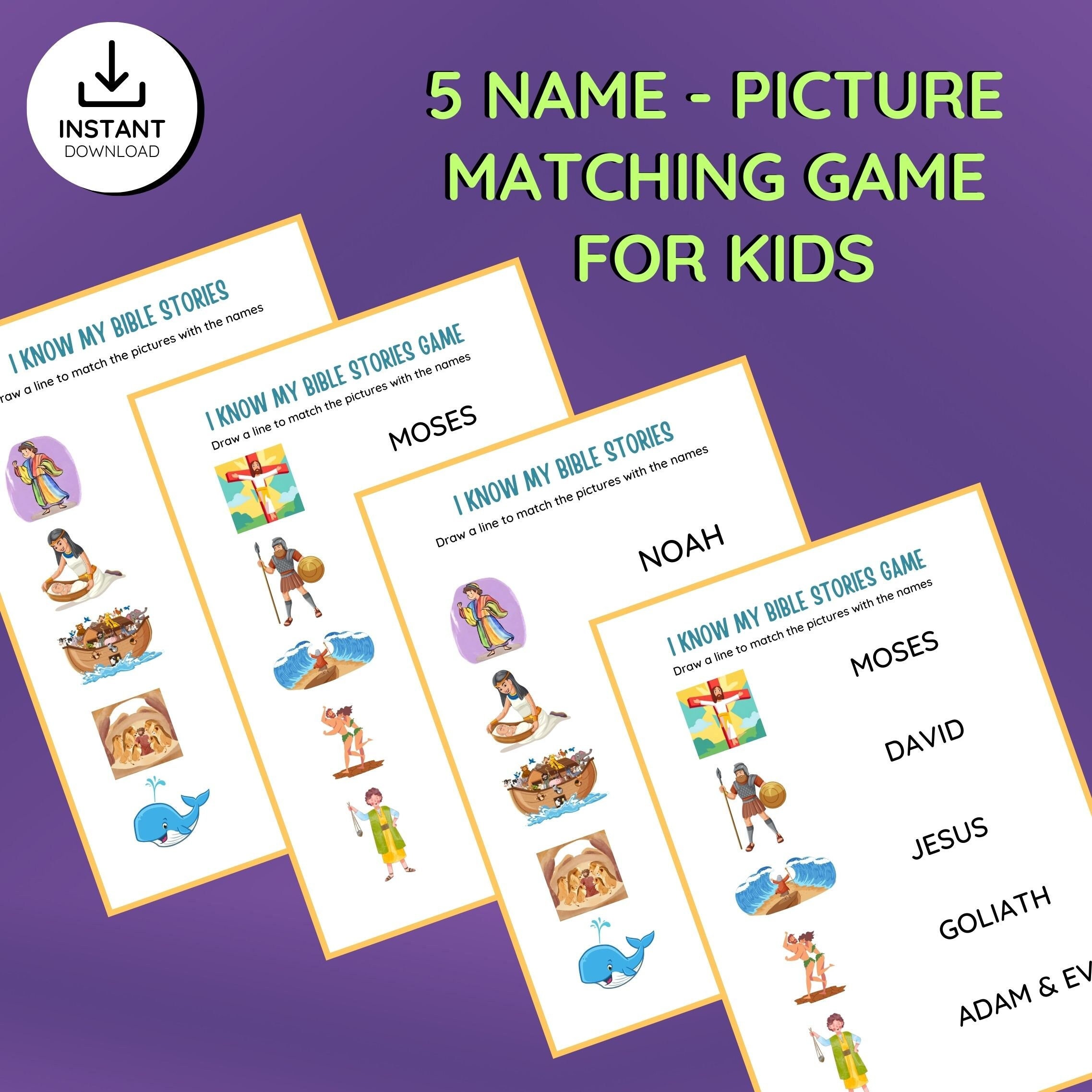 Christian Kids Games, Children Sunday School Lesson Activity, Printable ...