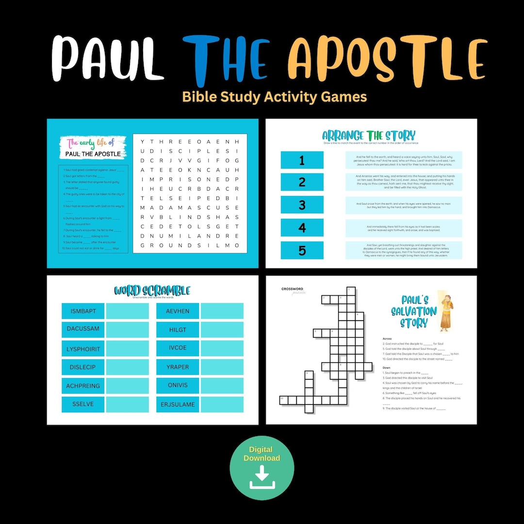 Printable Christian Teen Kid Crossword Puzzle Word Search Children ...