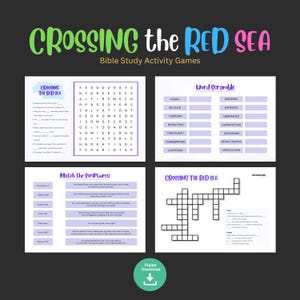 Crossing the Red Sea Christian Church Game Bible Study Quiz, Kid Teen ...