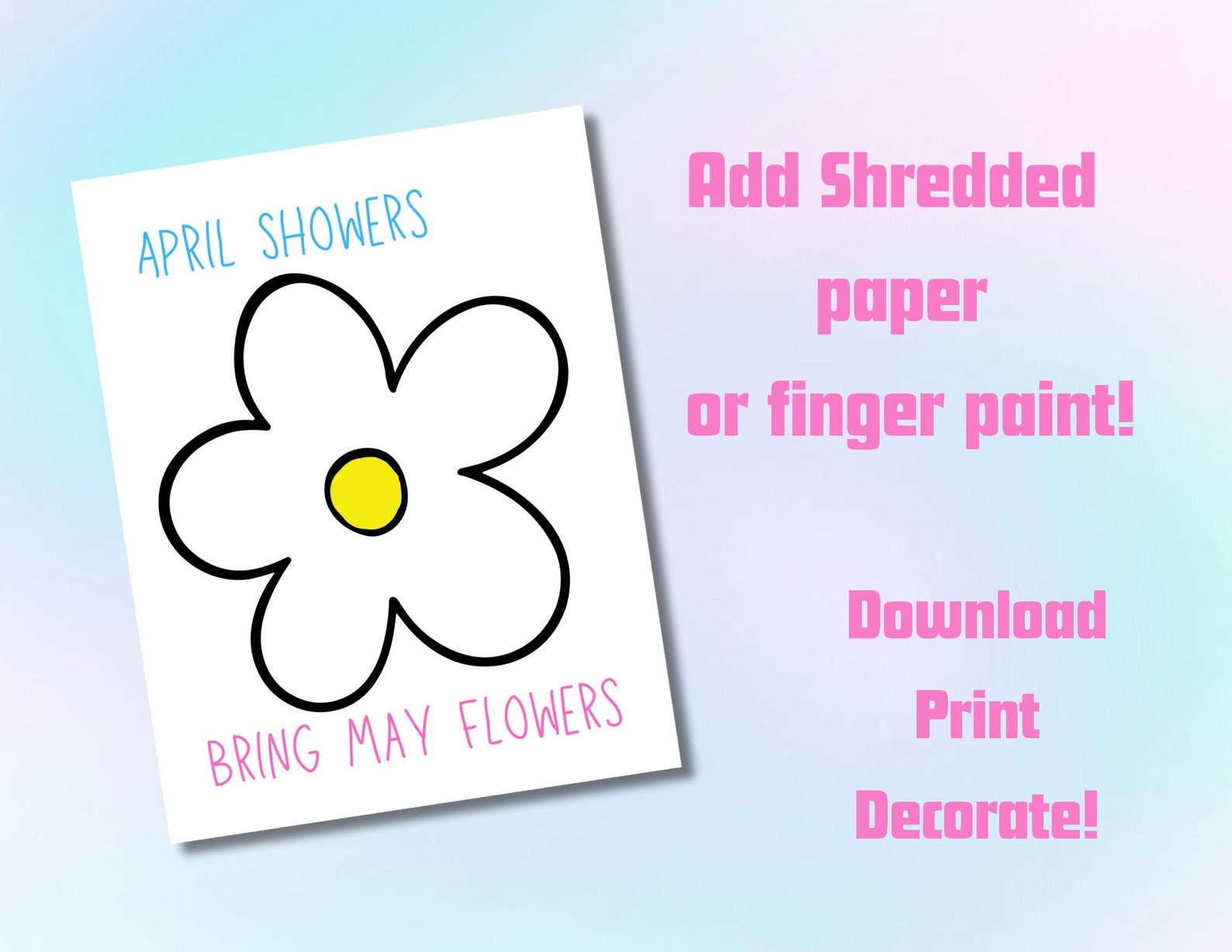 Spring Craft Template for Kids, Flower Craft for Daycare, Preschool ...