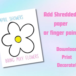 Spring Craft Template for Kids, Flower Craft for Daycare, Preschool ...