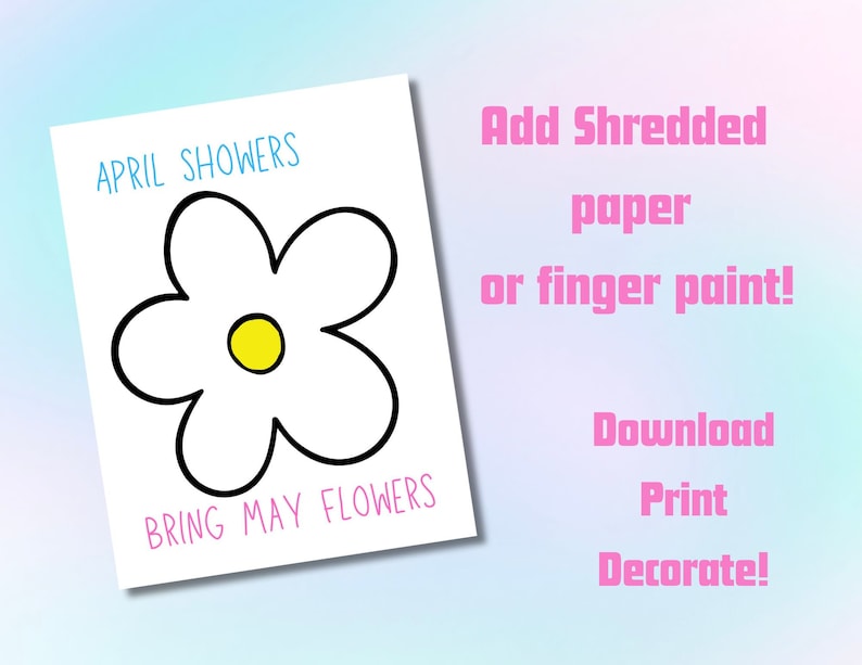 Spring Craft Template for Kids, Flower Craft for Daycare, Preschool ...