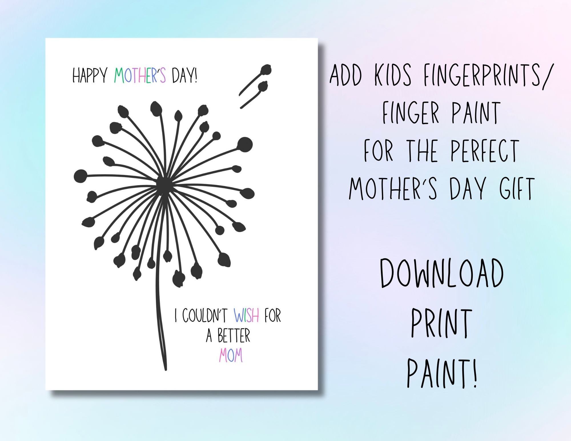 Dandelion Mother's Day Craft, DYI Simple Mother's Day Gift From Kids ...