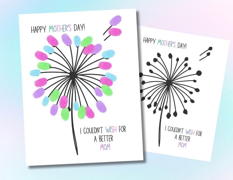 Dandelion Mother's Day Craft, DYI Simple Mother's Day Gift From Kids ...