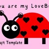 Valentine's Lady Bug Craft Template, Cut & Paste Valentine Craft for ...