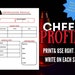 Printable Cheerleader Profile/information Sheet in Red Instant Download ...