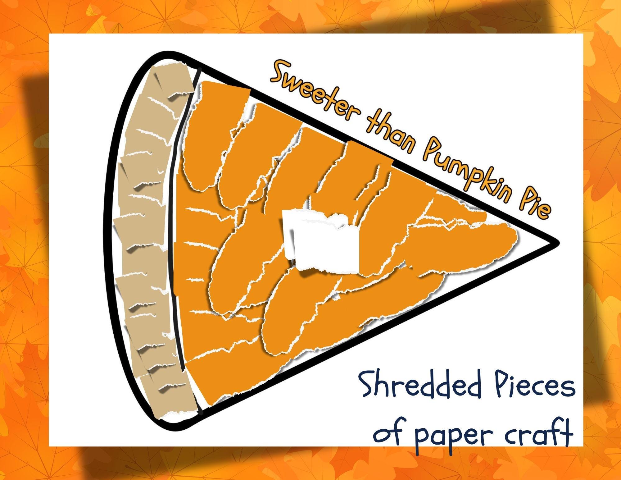 Thanksgiving Craft for Kids, Pumpkin Pie Craft, Turkey Day Crafts ...