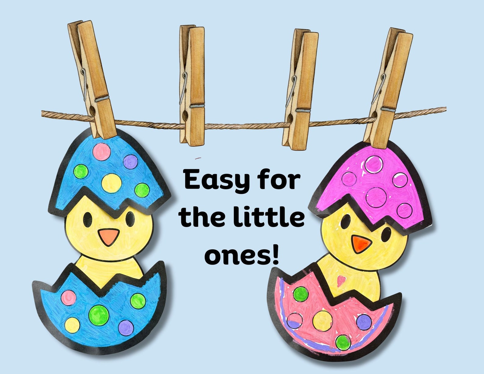 Easter Craft for Kids, Chick Craft for Spring, Easy Spring/ Easter ...