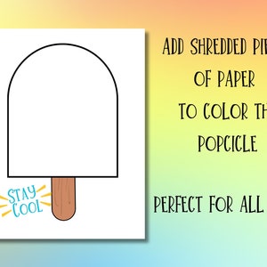 Summer Themed Craft for Kids, Shredded Pieces of Paper Craft, Simple ...
