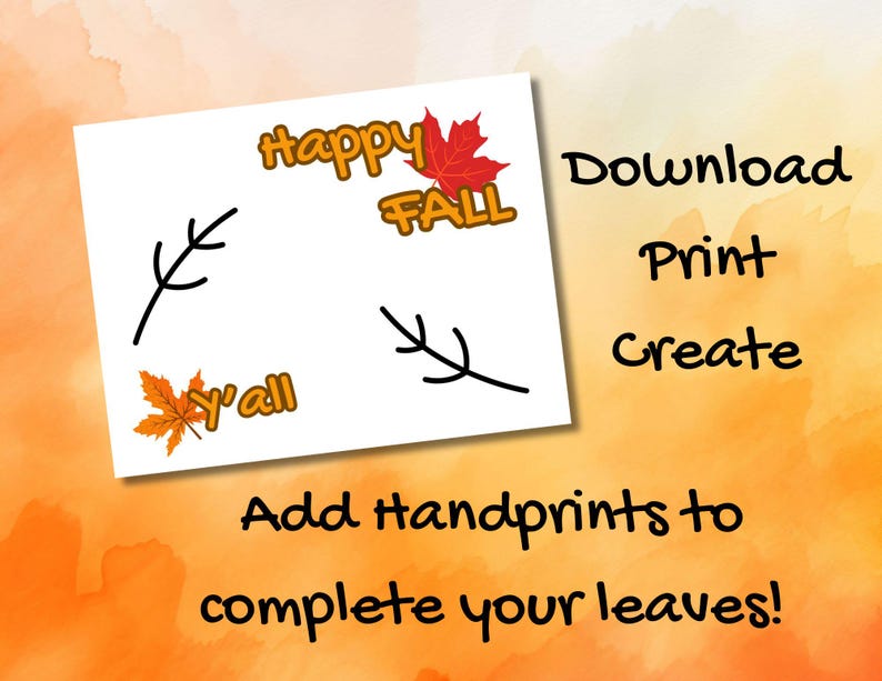 Fall Craft for Kids, Leaf Handprint Craft, Kids Autumn Activities ...
