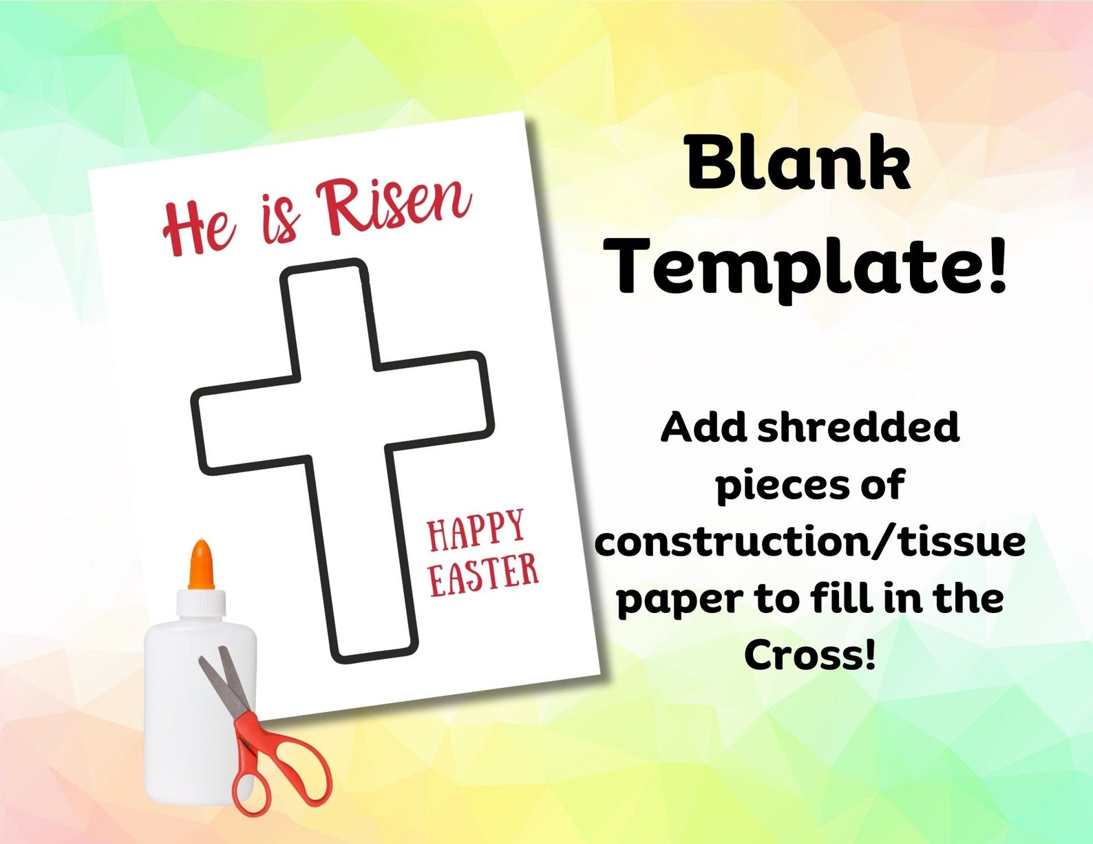 Easter Craft for Kids, Simple DYI Kids Easter Craft, He is Risen, Easy ...