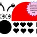 Valentine's Lady Bug Craft Template, Cut & Paste Valentine Craft for ...