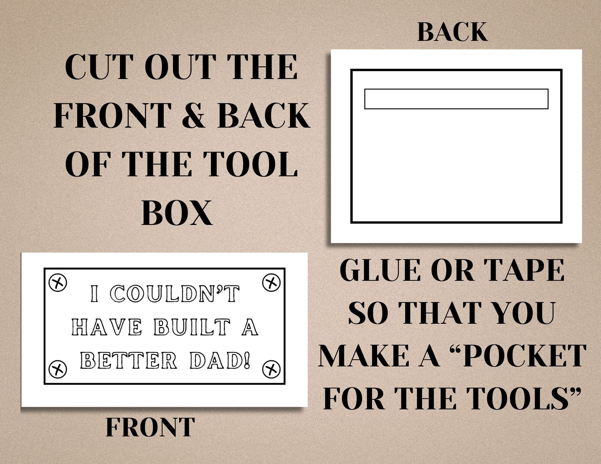 Father's Day Tool Box Card, I Couldn't Have Built a Better Dad, Father ...