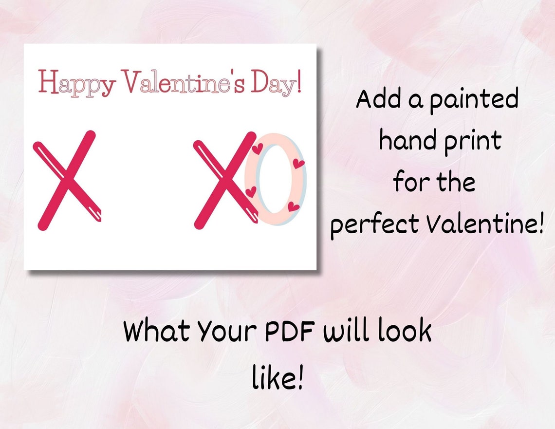 Valentine's Day Handprint Craft Template, Valentine Craft for Kids ...