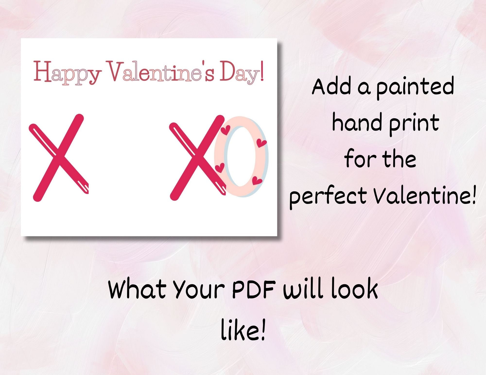 Valentine's Day Handprint Craft Template, Valentine Craft for Kids ...