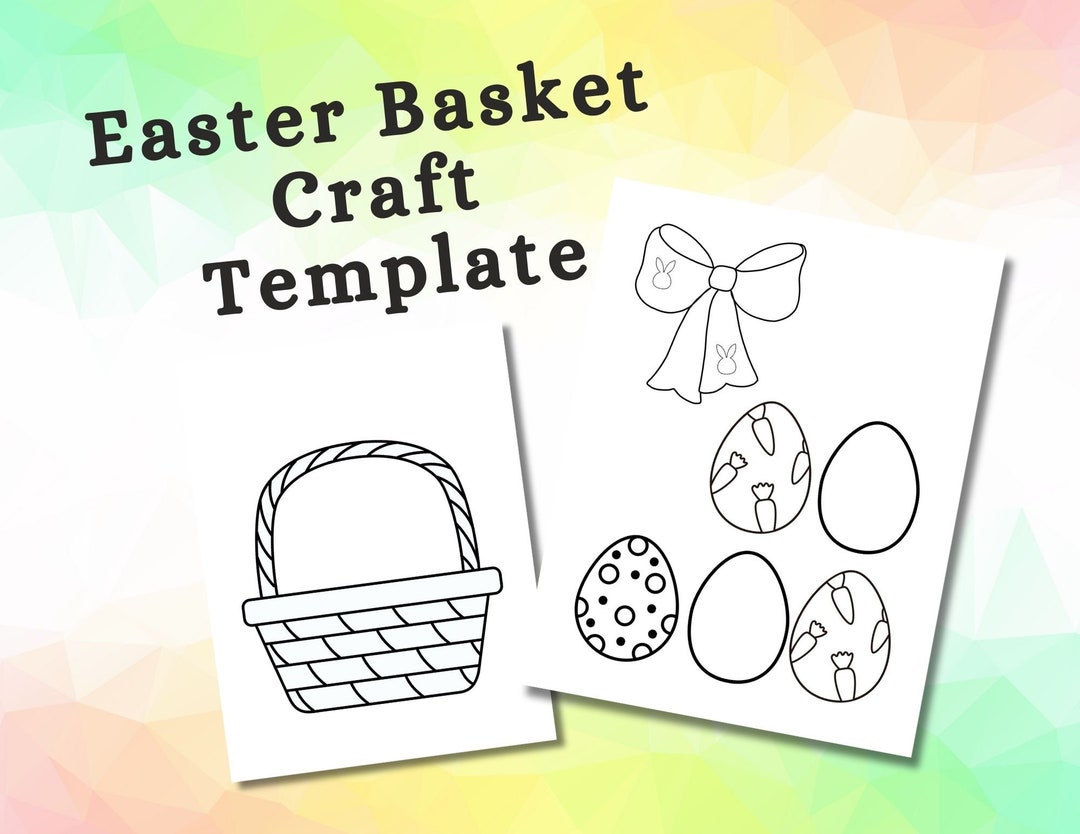Easter Craft Template, Easter Egg Coloring Page, Easy, Simple Easter ...