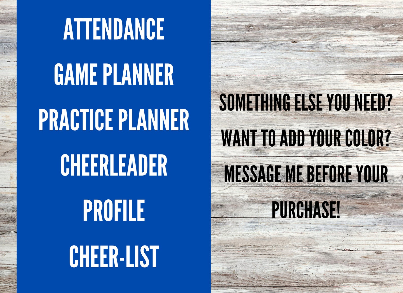 Printable BLUE Cheer Season Planning Sheets, Download Template for ...