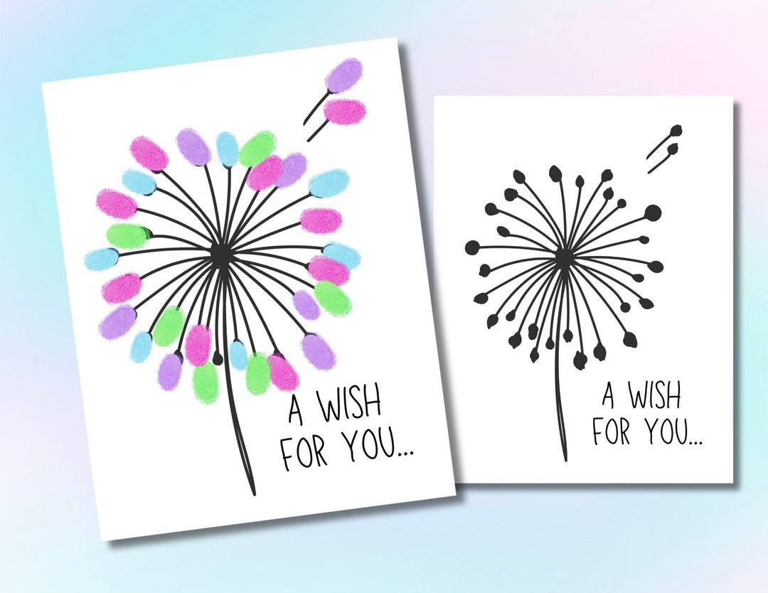 Dandelion Spring/summer Craft Template, Finger Paint Dandelion, Spring ...