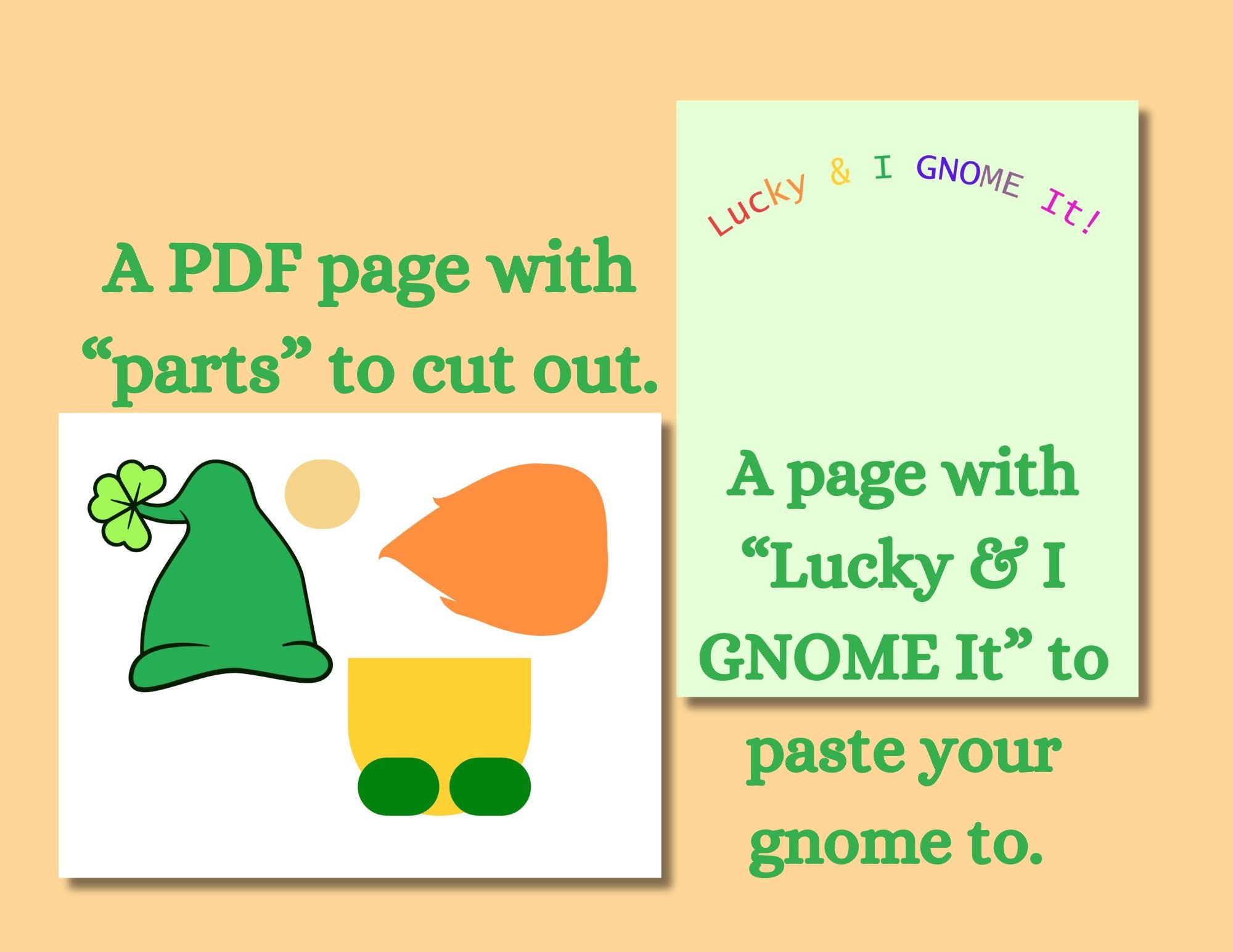St. Patrick's Day Craft Template, Gnome Craft, St Paddy's Craft ...