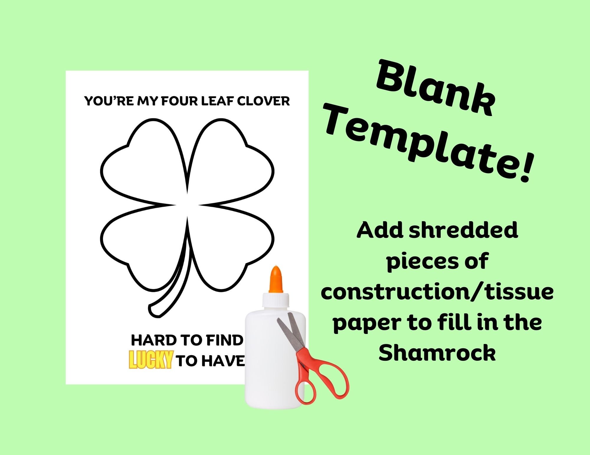 Shamrock Craft Template, St Patrick's Day Craft for Daycare, Preschool ...