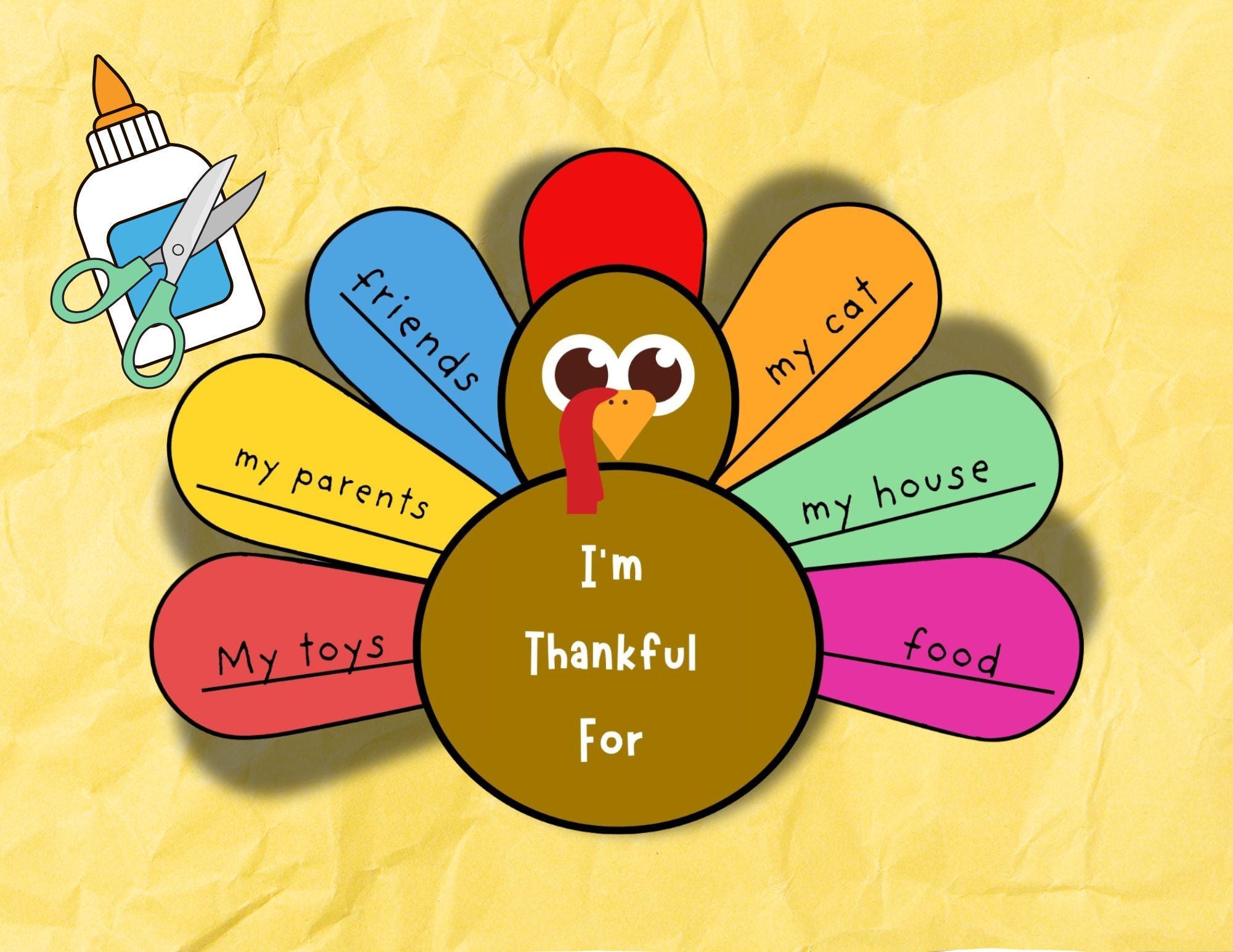 Turkey Craft for Kids. Thanksgiving Craft for School, Turkey Printable ...