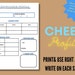 Printable Cheerleader Profile/information Sheet. Instant Download for ...
