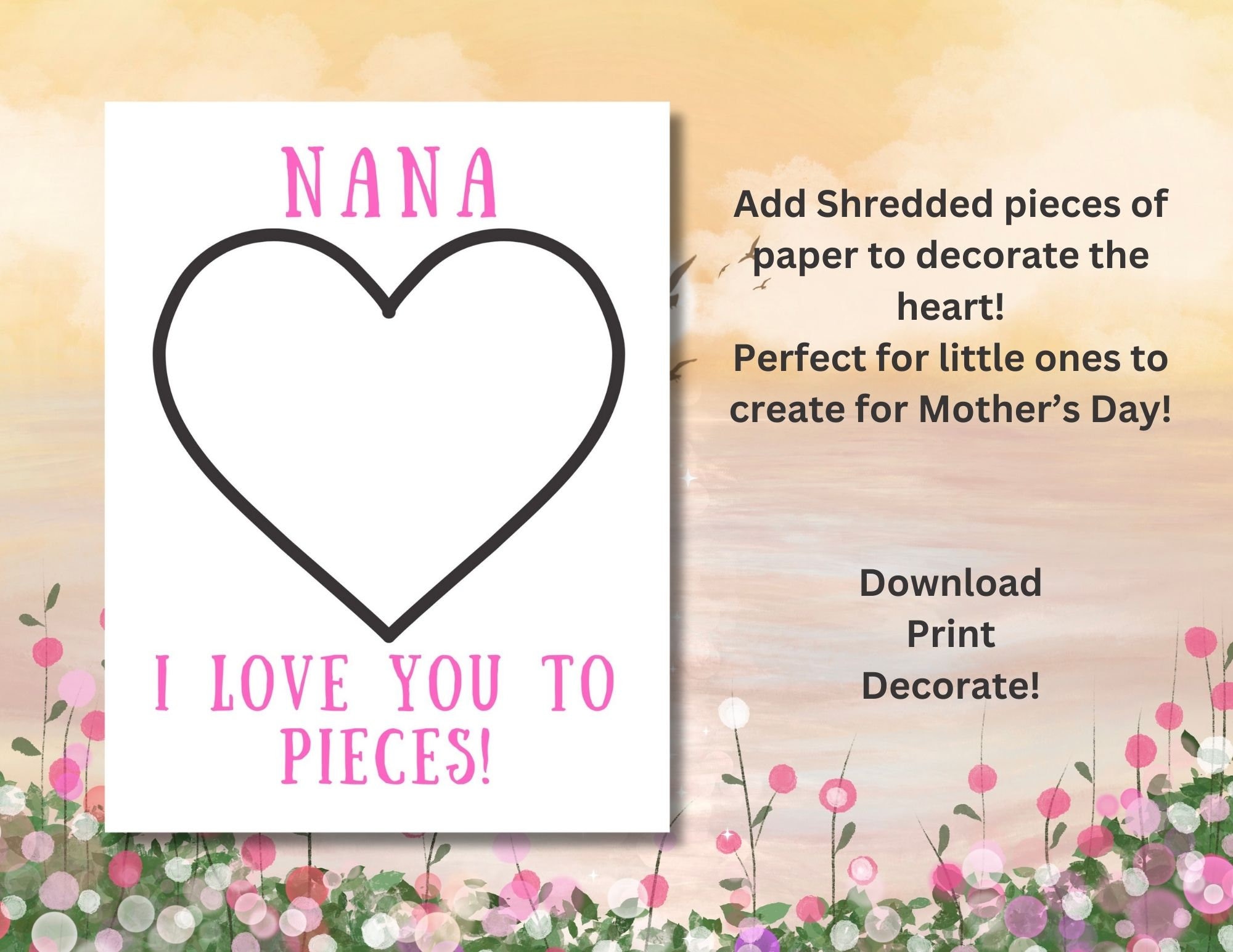 Nana-mothers Day Craft for Kids, Easy Mothers Day Crafts for "nana ...