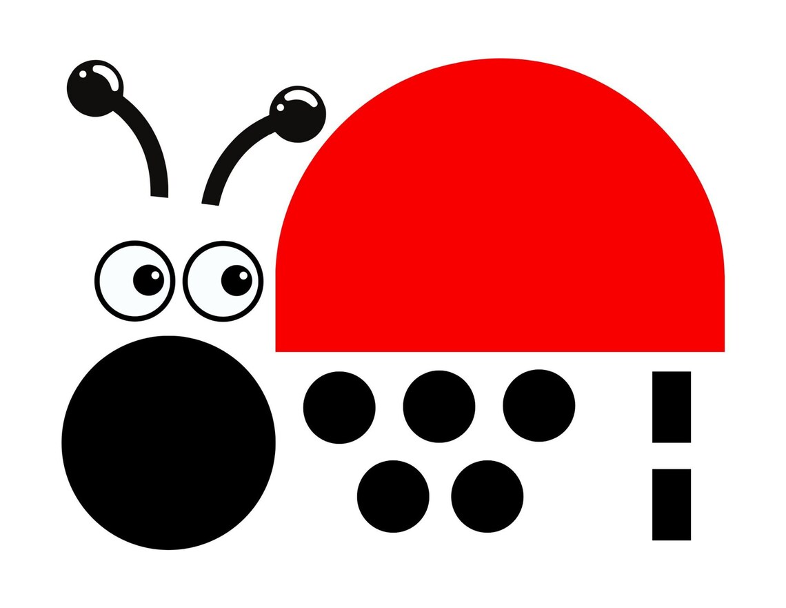 Lady Bug Craft Template, Spring Craft for Kids, Insect Craft for ...