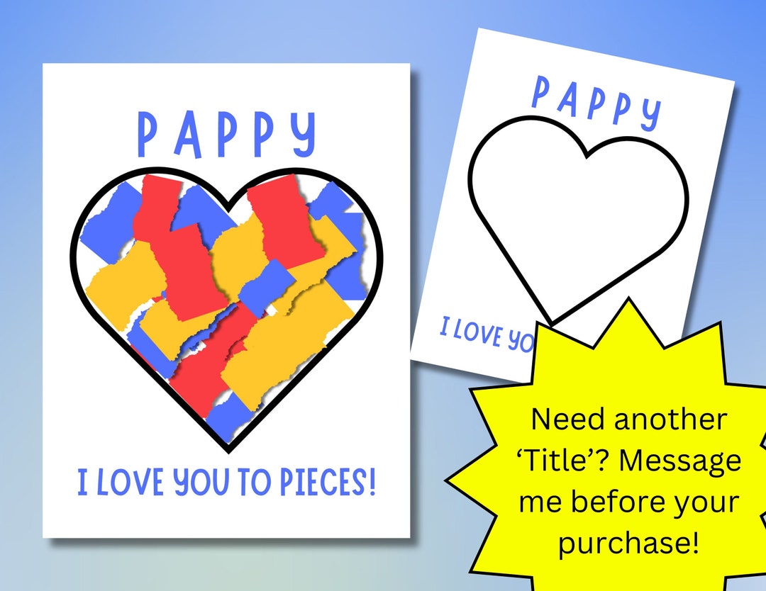 Pappy Crafts From Kids, Easy Crafts for Grandpa, Shredded Pieces of ...