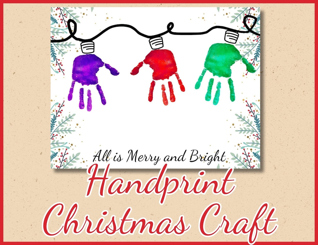 Christmas Handprint Craft, Holiday Handprint/footprint Art, Winter ...